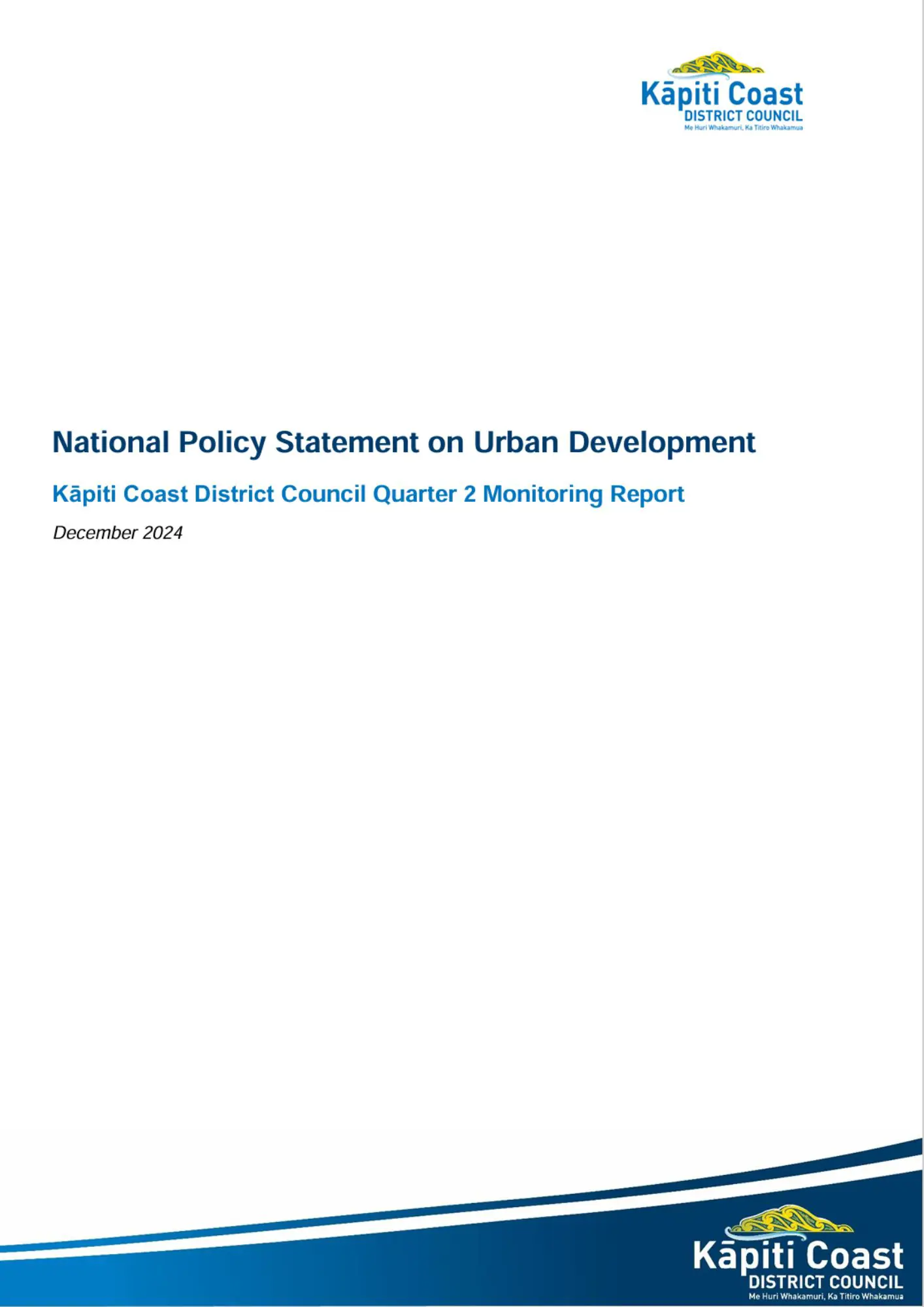 National Policy Statement on Urban Development Monitoring Report 2024/ ...
